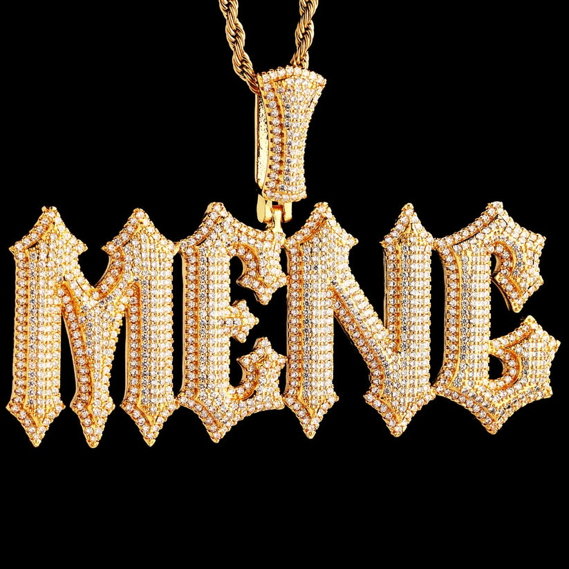 Custom Thorn Letter Name Necklace Pendant – HeyIce