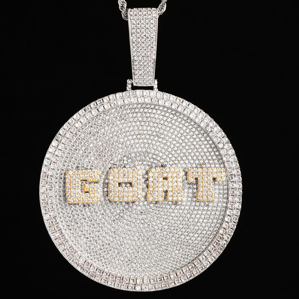 Custom 3D Big Disc Name Pendant – HeyIce