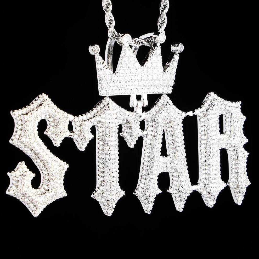 Custom Thorn Letter Name Necklace Pendant – HeyIce