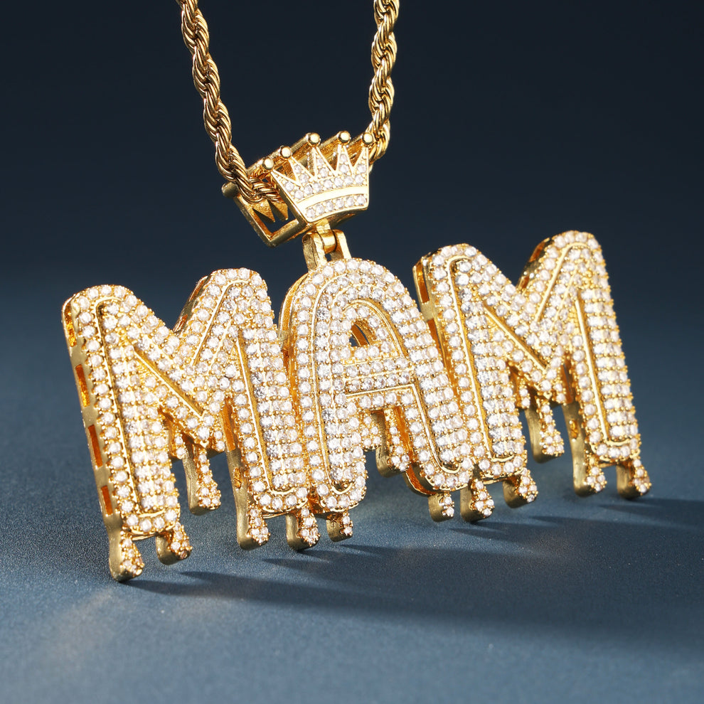Custom Drip Letter Name Necklace – HeyIce