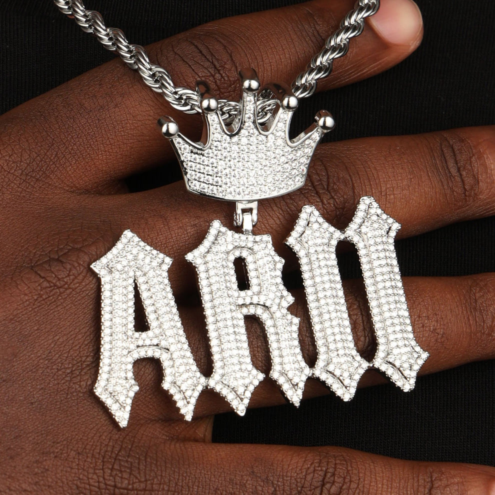 Custom Thorn Letter Name Necklace Pendant – HeyIce
